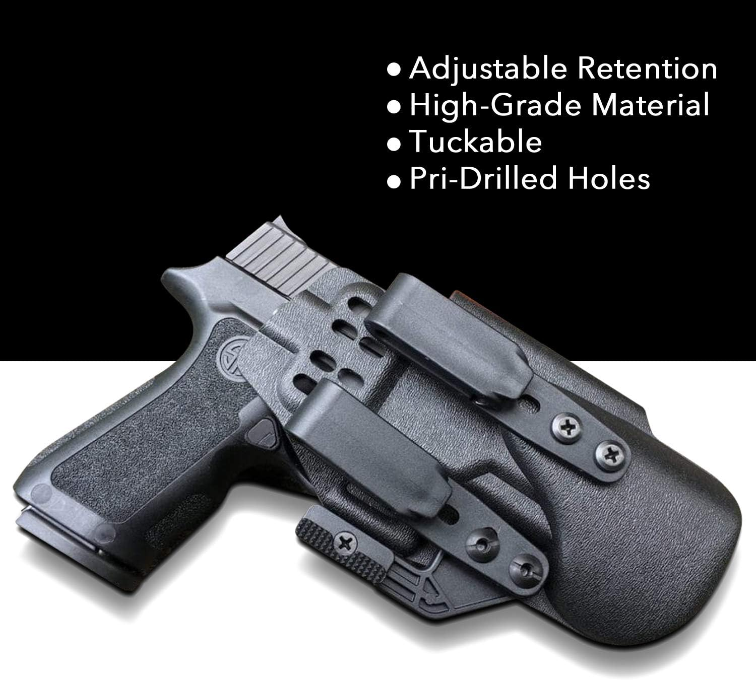 Kydex Clips Grip Hook - 3 Pre-Drilled Hole Tuckable Kydex Belt Clip for ...