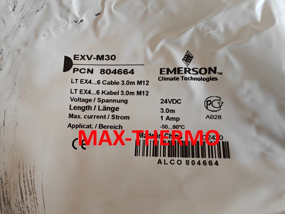 Alco connection cable with plug EXV-M30 3,0m for EX valves EMERSON 804664 | eBay