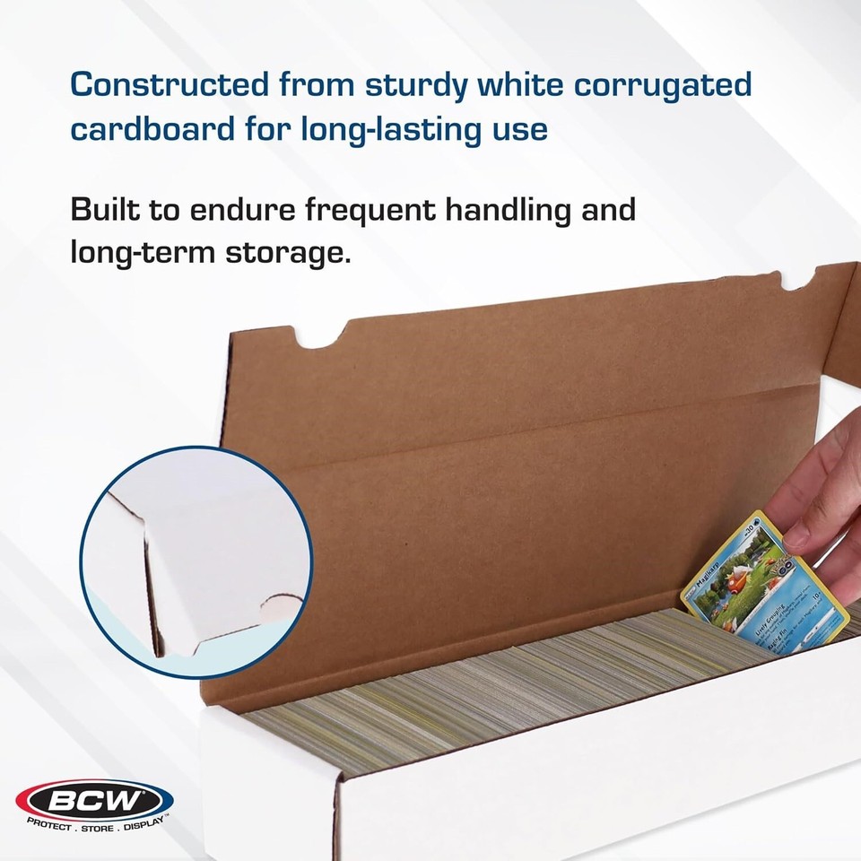 BCW 800 Count Cardboard Card Box Baseball Trading Gaming Card Coin Slab ...