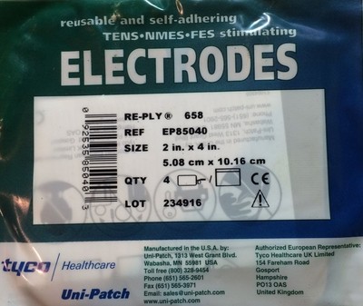 3 Pack Medical TENS Unit Replacement Electrodes Wired Pads 2x4 Inch | eBay