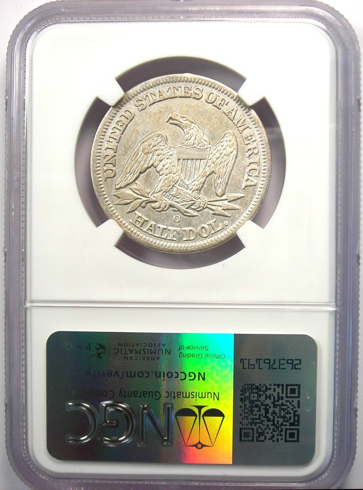 1856-O Seated Liberty Half Dollar 50C. NGC SS Republic Shipwreck - AU ...