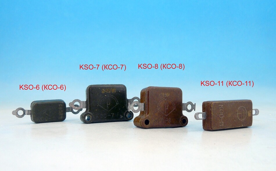 2x 1000pF 1nF 1000V 1kV 10% SILVER MICA Russian Military Capacitors KSO ...