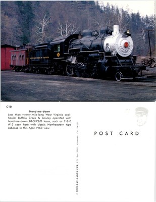 Train Railroad Buffalo Creek & Gauley B&O/C&O Locomotives West Virginia ...