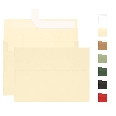 A7 Ivory Envelopes 100 Pack 5x7 Envelopes for Invitation - Self Seal ...