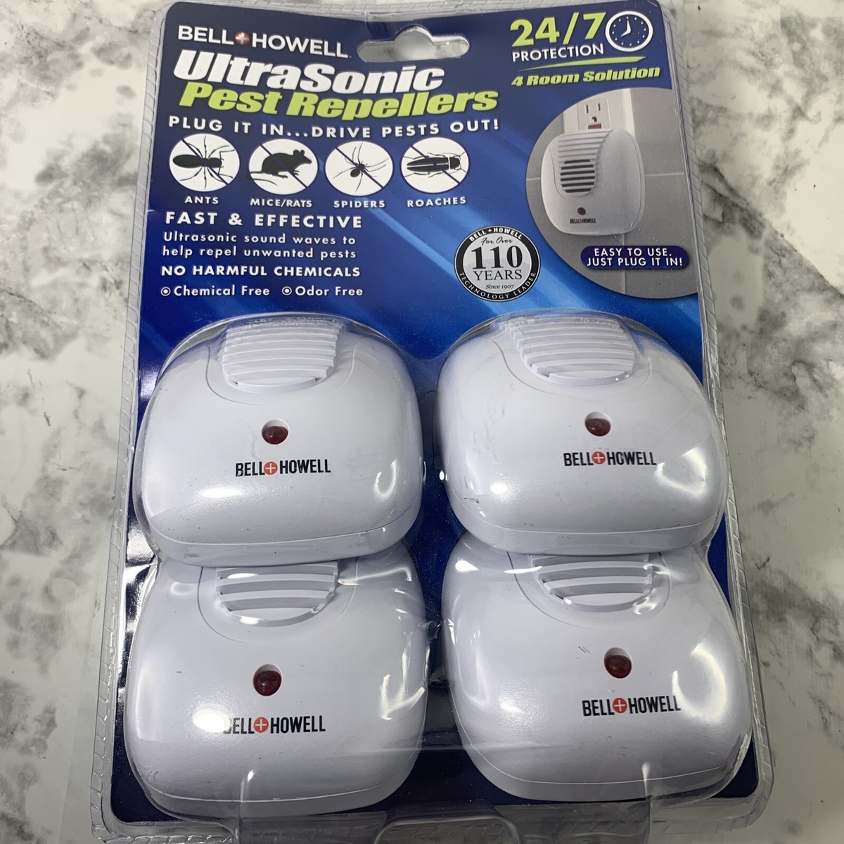 Bell And Howell Pest Repeller Bell+Howell EM 001677 Ultrasonic Pest