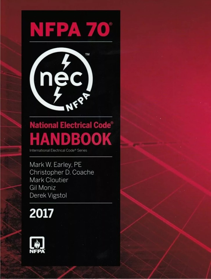 NFPA 70 National Electrical Code ( Handbook 2017 Edition Hardcover NEC ...