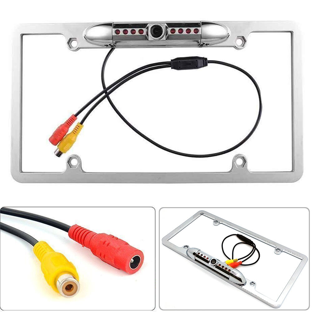 Universal Car US License Plate Frame Camera 170° Rear View Backup ...