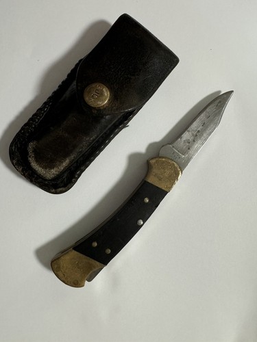 Vintage Buck Model 112 Folding Knife With Leather Case | eBay