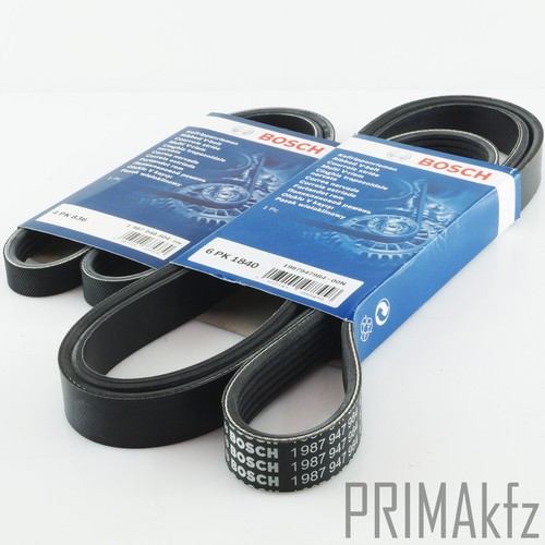 2x BOSCH 6PK1840 + 4PK836 Keilrippenriemen für BMW E87 3er E90 E91 318d ...