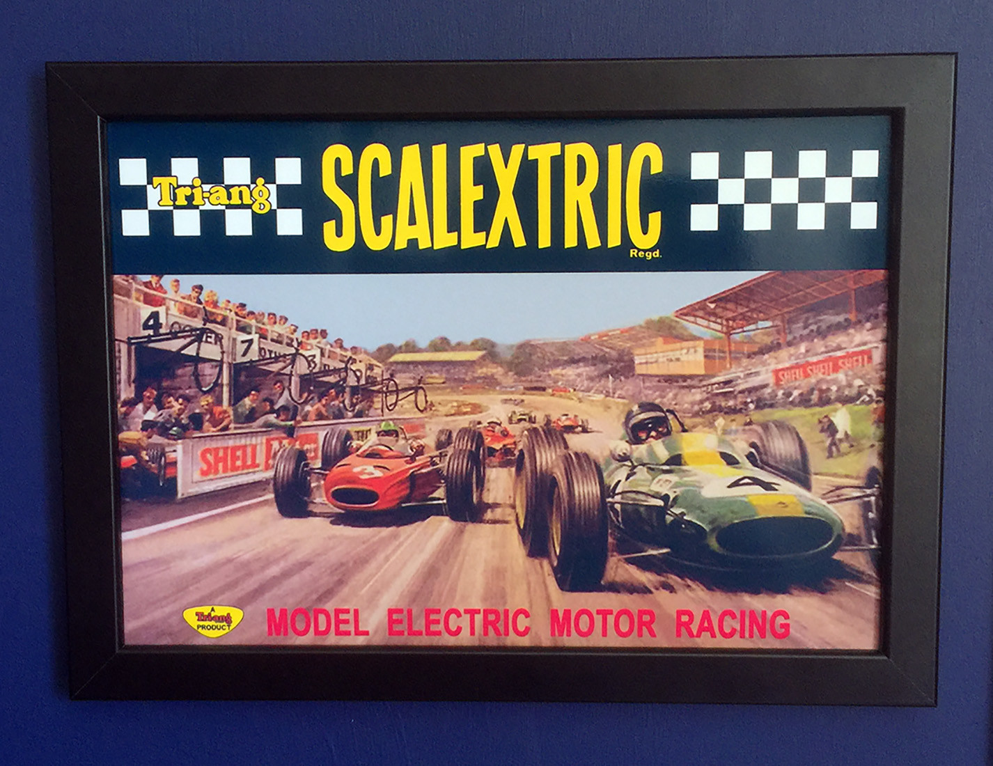 Scalextric Slot Car Racing 1960's Framed A4 Size Poster Shop Sign ...