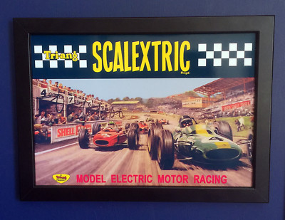 Scalextric Slot Car Racing 1960's Framed A4 Size Poster Shop Sign ...