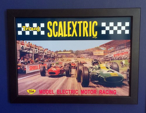 Scalextric Slot Car Racing 1960's Framed A4 Size Poster Shop Sign ...