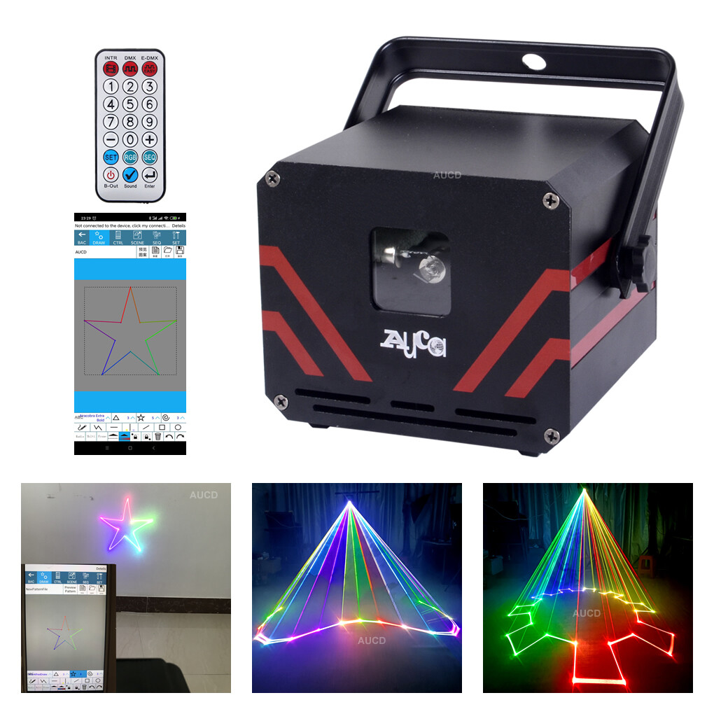 Animation Laser Projector Light Show 1W Laser Lights Animation RGB DJ