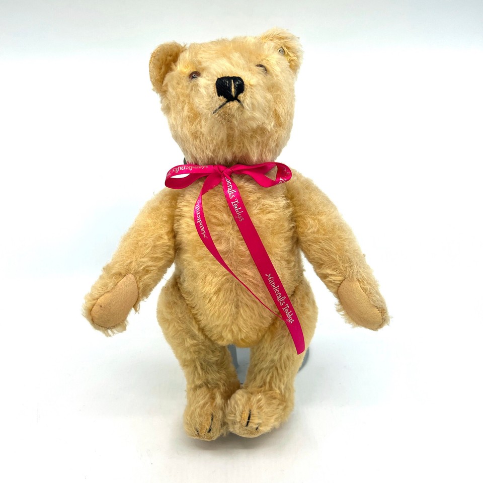Steiff Original Teddy Bear Gold Mohair Plush 1950s ID Button 28cm 11in ...