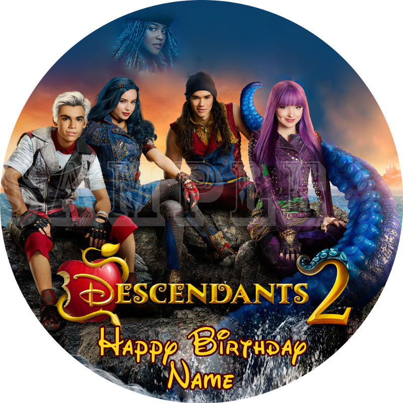 DESCENDANTS Party Edible Cake topper image | eBay