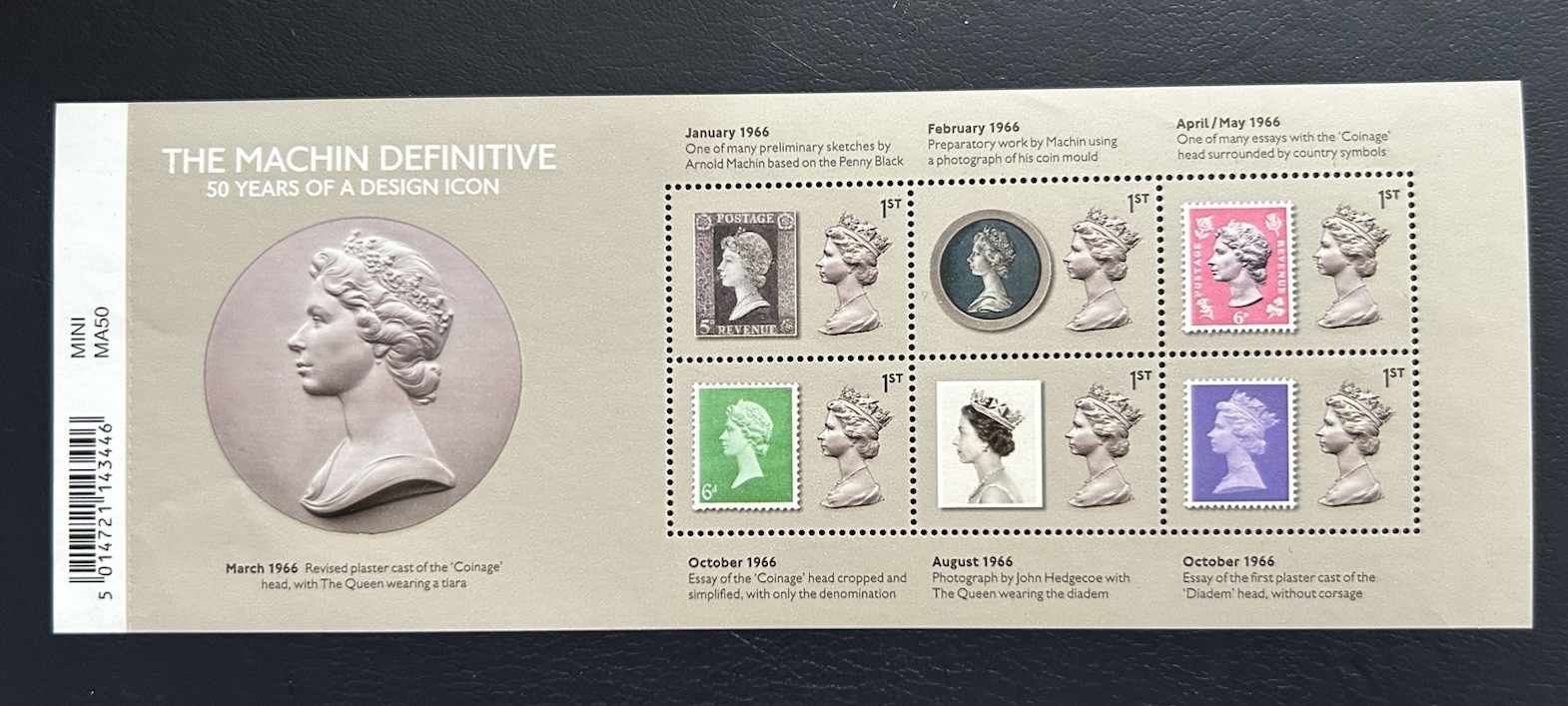 QE GB 2017 Machin Definitive Anniversary M/s With Barcode U/m, Sg Ms ...