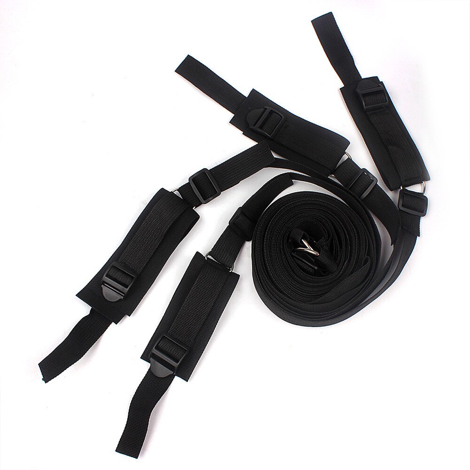 Bed Restraint Harness BDSM Mattress Bondage Handcuffs Adult Wrist Ankle ...
