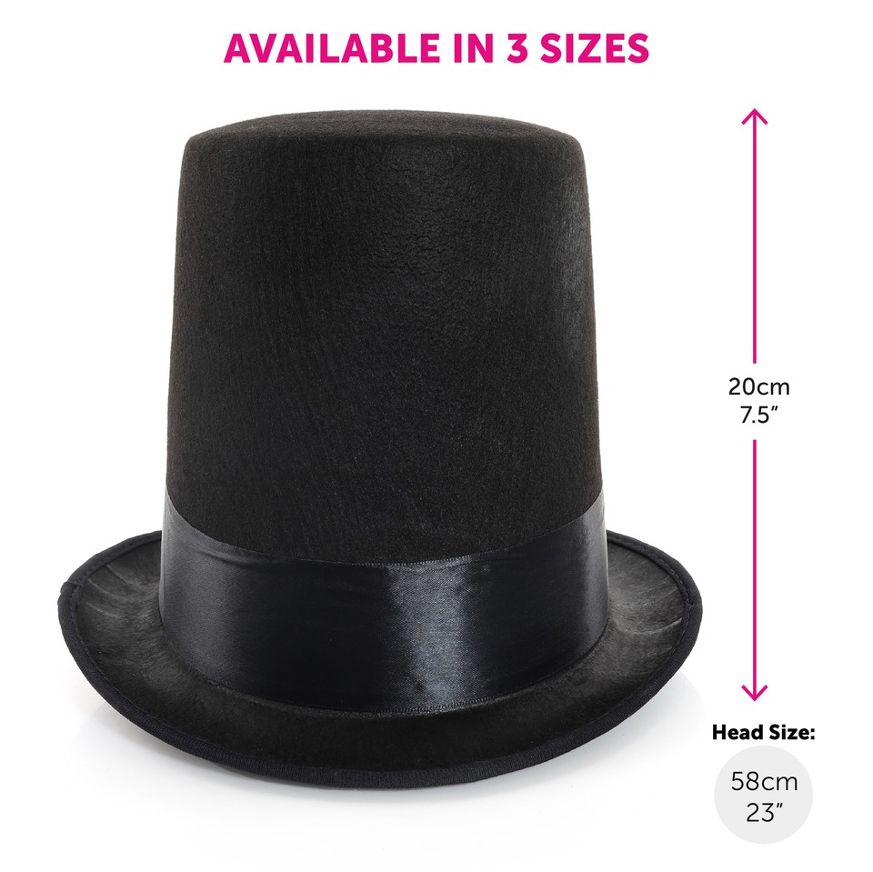 STOVEPIPE TOP HAT VICTORIAN FANCY DRESS SCROOGE MURDER THEME OUTFIT ...