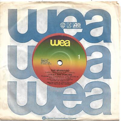 Lesley Rae Dowling The Spaniard Australian 45 record (1981) South ...