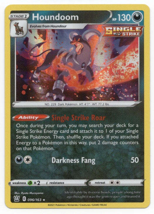 Houndoom Holo Rare (096/163) Pokemon Battle Styles SWSH05 (96) | eBay ...