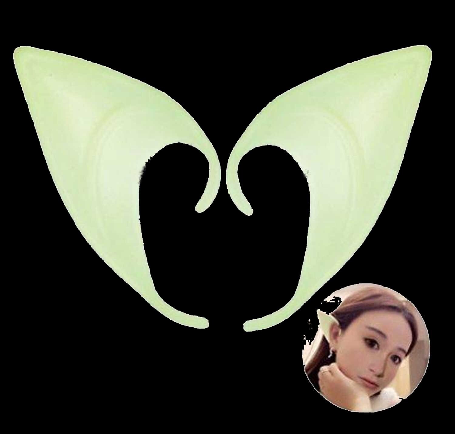 4-Pr Clip LATEX GLOW/FLESH Leprechaun Vulcan Fairy ELF EARS Cosplay Costume Prop 683649669335 | eBay