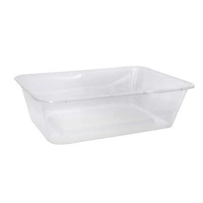 50x Clear Plastic Rectangle Container 650ml Takeaway Disposable ...