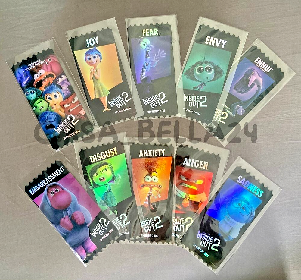 Inside Out 2 Disney Pixar Movie Ticket Collectible 2024 Set 10 pcs. SF ...