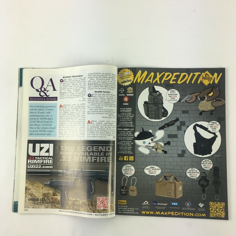 October 2012 Guns Magazine Nighthawk Custom 10mm Taurus Ply .22 LR ...