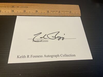 Todd Rizzo 1998 White Soxs Autographed Card | eBay