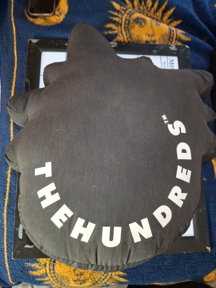 The Hundreds Bomb Pillow Black White Couch Cushion 21" Great Condition ...
