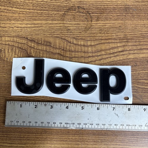 2018-2025 Jeep Wrangler/Gladiator Fender BLACK JEEP Emblem/Nameplate ...