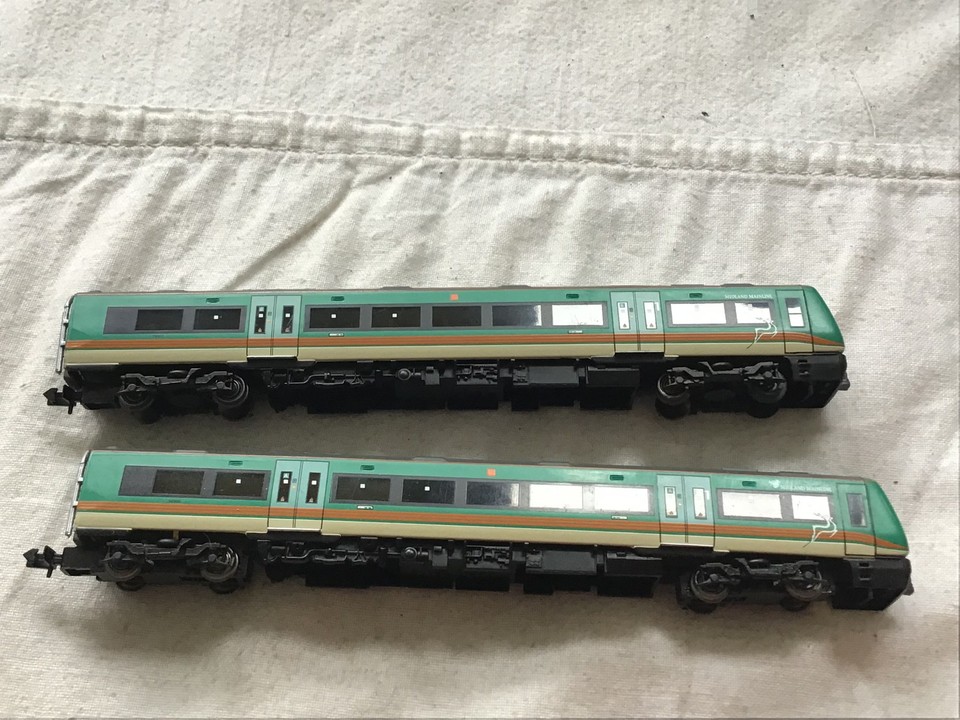 GRAHAM FARISH 371-425 N GAUGE 170/1 TURBOSTAR 2 CAR DMU MIDLAND ...