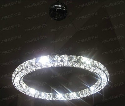 New luxury Modern LED Round Crystal Pendant Lamp Ring Ceiling L 10 | eBay
