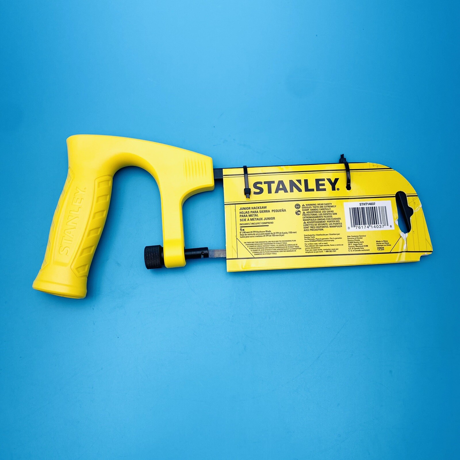 Stanley 6 In. Hack Saw Black & yellow Compact Metal Design Stanley ...