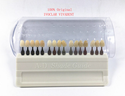 1 Set Dental 100% Porcelain Teeth 16 Color A-D Shade Guide Tooth Model ...