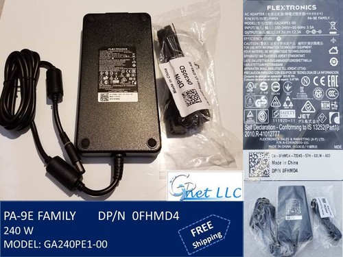 Dell Flextronics 240w 19.5v Precision Alienware AC Adapter Pa-9e FHMD4 ...