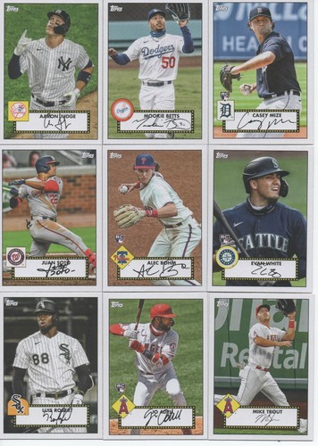 2021 Topps Series 1 Baseball 1952 Topps Redux Complete 50 card Insert ...