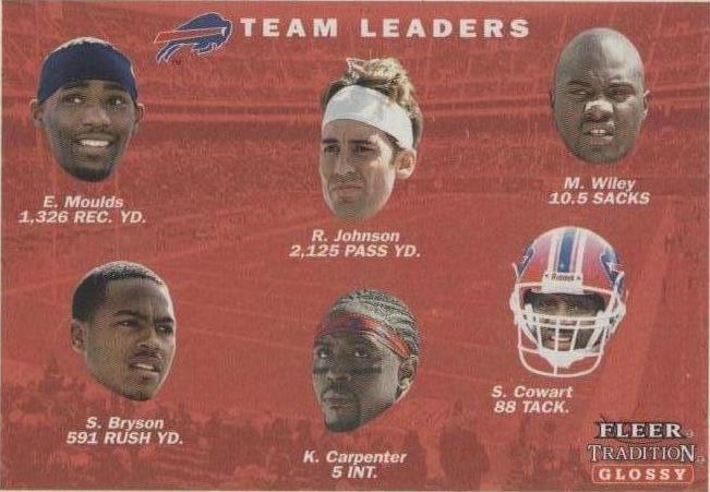 2001 Fleer Tradition Glossy - Team Leaders Checklist Eric Moulds, Rob ...