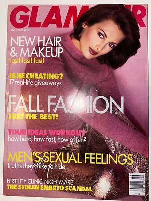 1996 SEPTEMBER GLAMOUR MAGAZINE - NIEVES ALVEREZ COVER Like New Cond ...