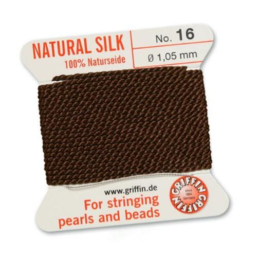 GRIFFIN 100% Silk Natural Beading Thread - Stringing Pearls Beads ...