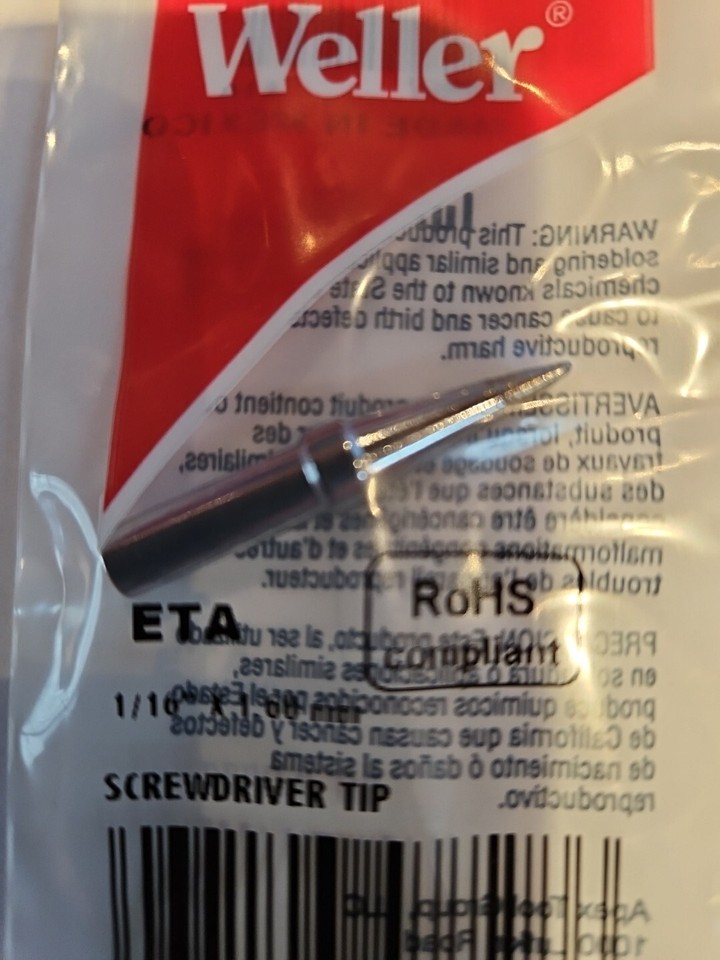 WELLER SOLDERING IRON TIP ETA | eBay