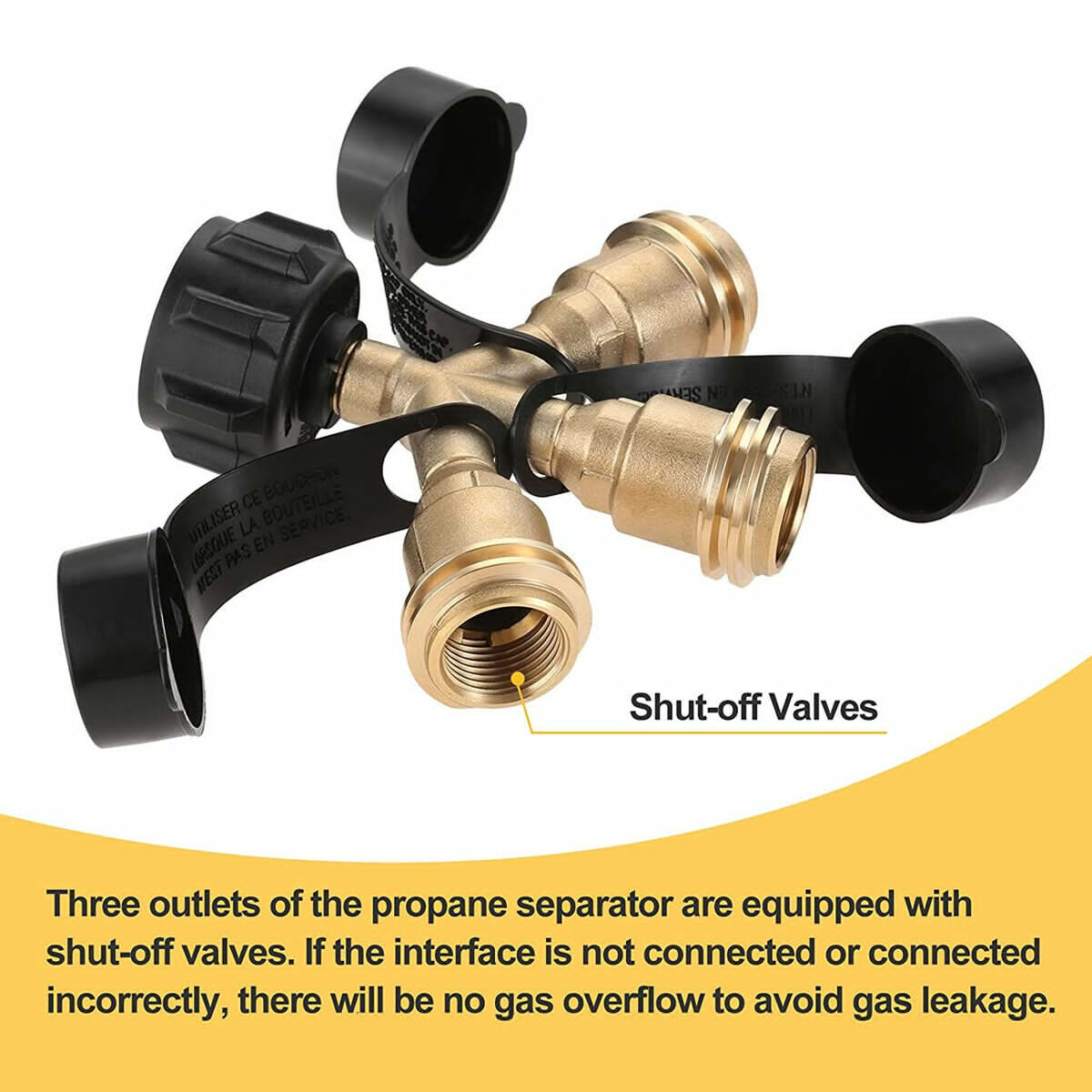 3 Way Propone Tank Splitter QCC/POL Y Splitter Adapter Camping Stoves ...