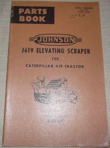 CAT Caterpillar Johnson J619 Élévateur Grattoir Pièces Manuel Catalogue ...