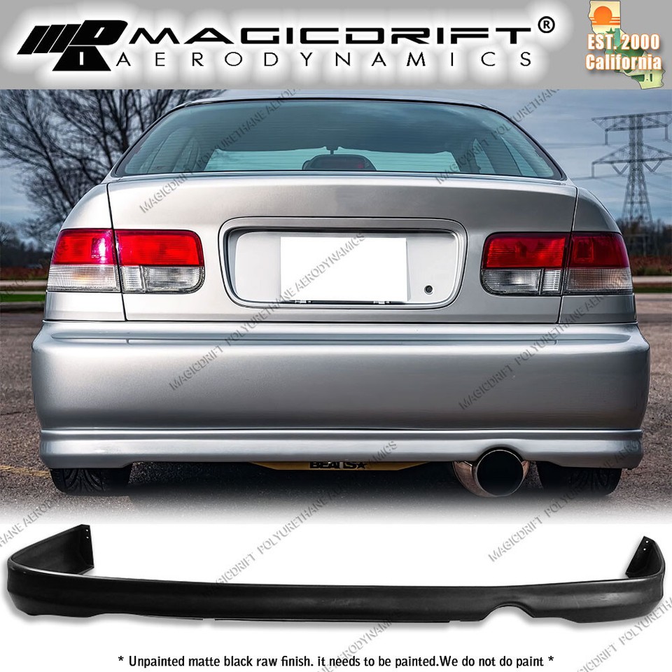 For 99-00 Honda Civic EK Coupe / Sedan CTR TR Type-R Style JDM REAR ...