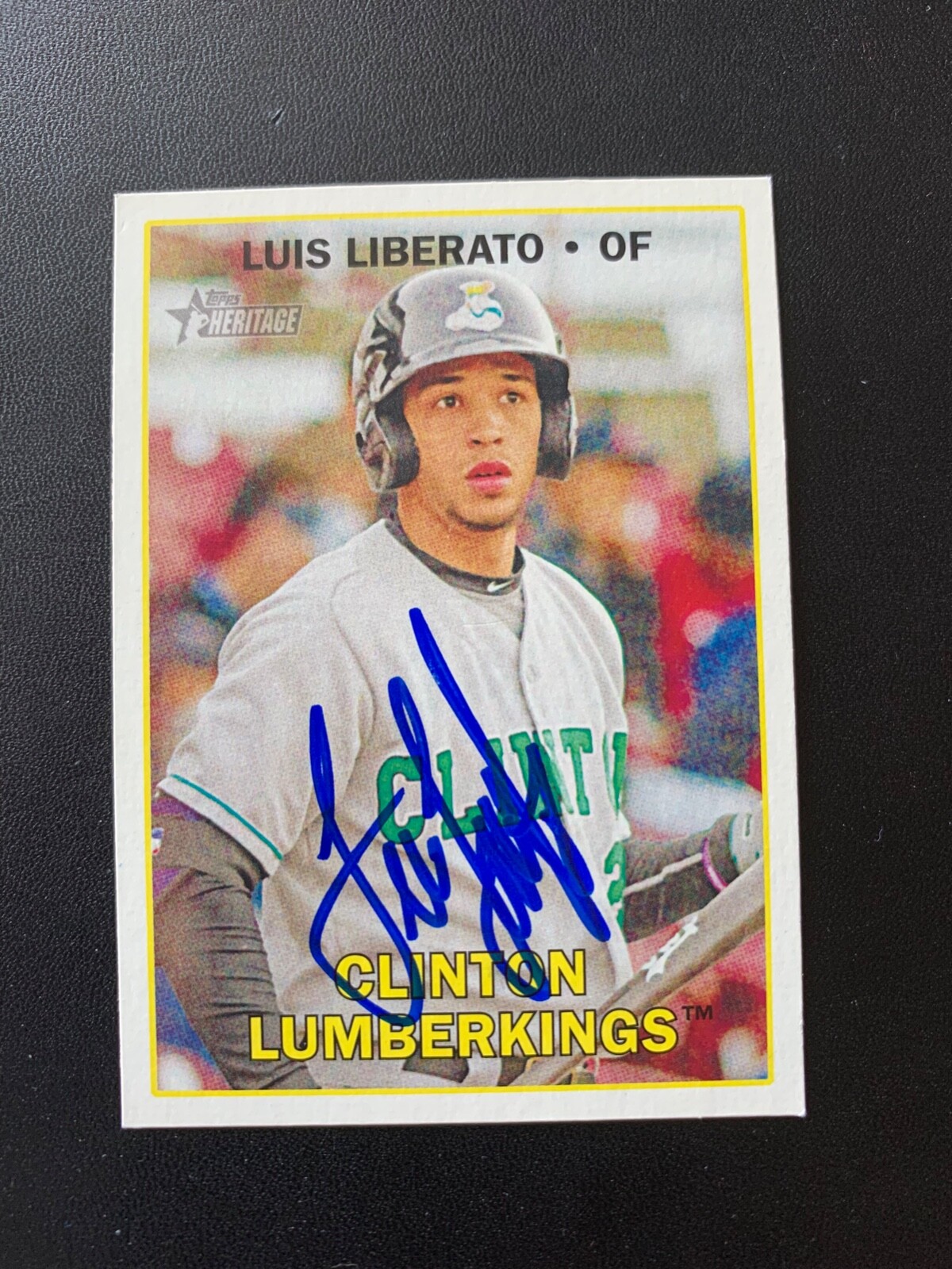 Luis Liberato Signed 2016 Topps Heritage Minor League Card San Diego ...