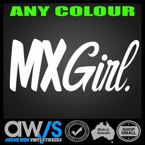 GIRLS DIRTBIKE STICKER DECAL 4 Car Window Cute Racing Motocross Mx Race ...