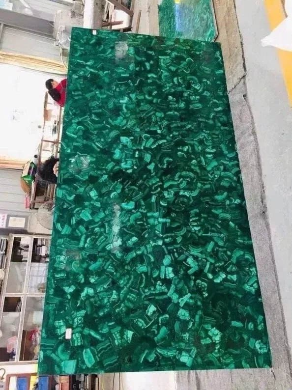 24"x48"Antique Malachite Dining Table Handmade Art Luxury Kitchen Slab ...