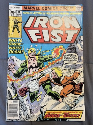 MARVEL COMICS 1977 IRON FIST #14 1ST APPEARANCE SABRETOOTH | eBay