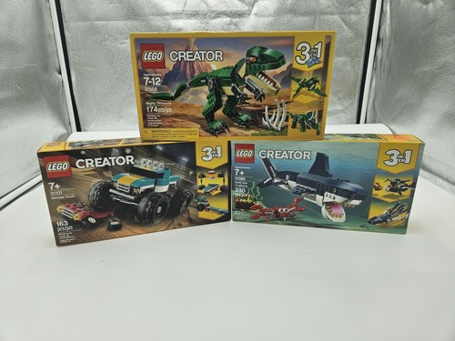 New Lego Creator 3n1 Lot 3 Sets Shark Dinosaur Monster Truck 31088 ...