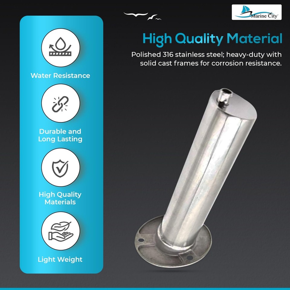 Heavy Duty Strong 316 Stainless-Steel Gloss Polished Finish Flush Mount ...